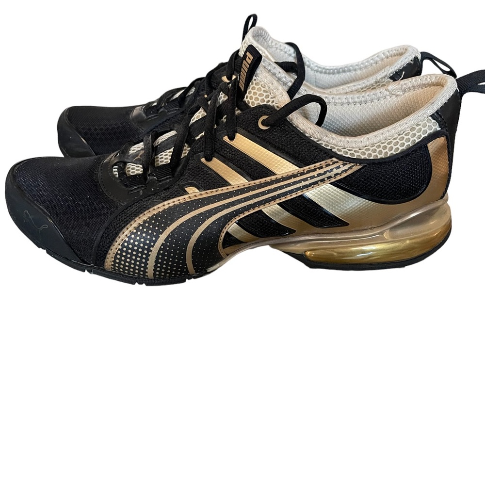 Puma Rare Running Eco Ortholite Black And Gold Shoes … - Gem